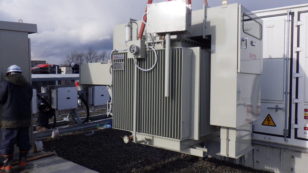 【短納期】蓄電所向け変圧器/トランス (550V, Huawei社製パワコン・蓄電池)